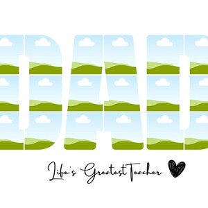 Editable DAD Photo Frame, Dad Photo Collage Montage, Personalized DAD ...