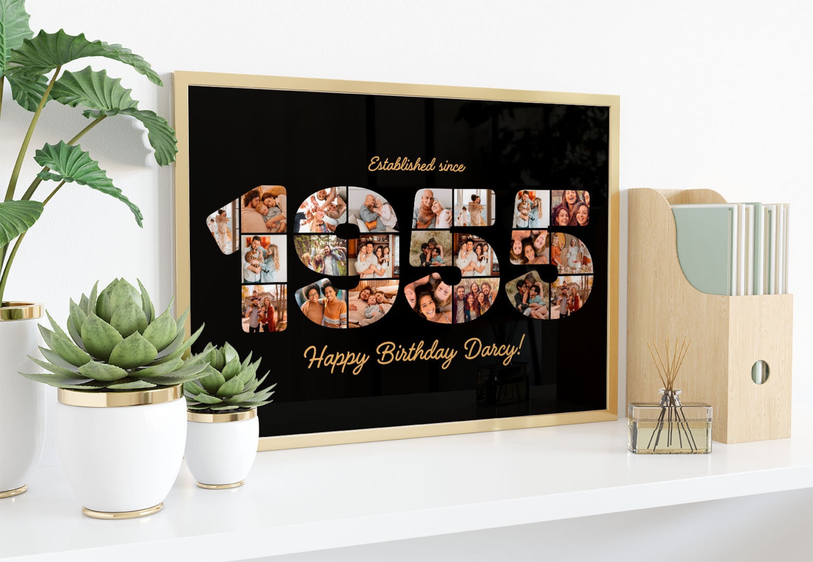 Personalized 1955 Birthday Poster | Vintage Photo Collage | 69th ...