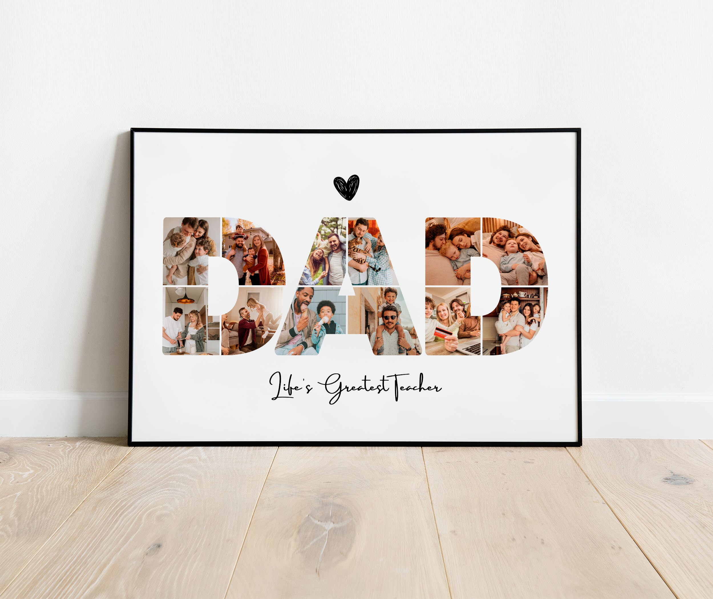 DAD Photo Frame, Dad Photo Collage Montage, Personalized DAD Frame, DAD ...