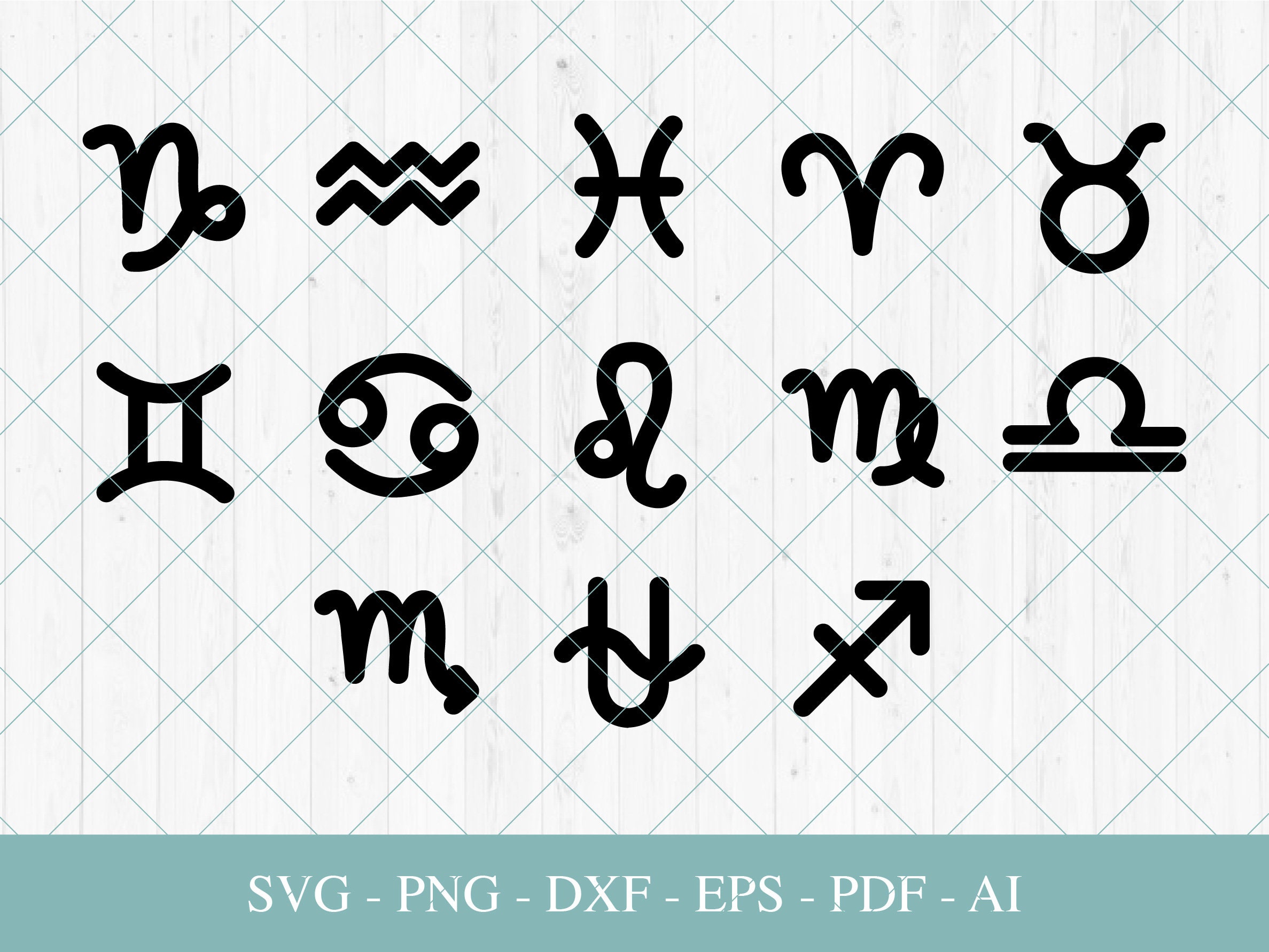 Simple Zodiac Astrology Symbol Clipart Astrology Zodiac Signs Svg ...