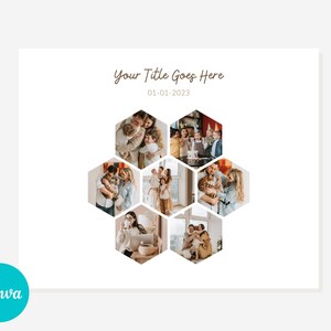 Honeycomb Photo Collage Template - DIY on Canva. 8x10 Photo Collage ...
