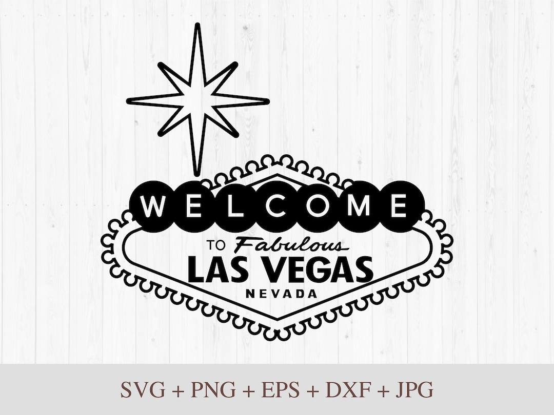 Las Vegas Sign Blank Black Dark Edition - Clipart / Cutting Files Svg ...