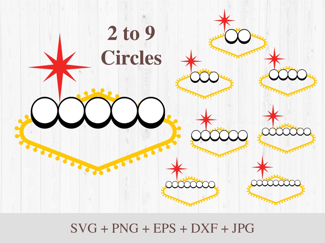 Las Vegas sign blank Transparent Clipart / Cutting Files Svg | Etsy