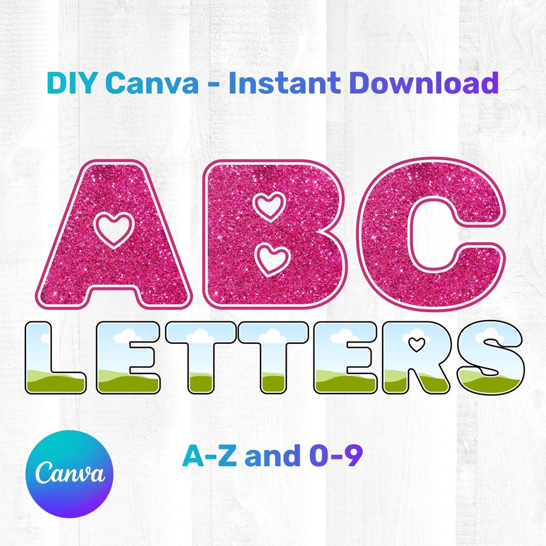 DIY Alphabets and Numbers on Canva. Easy Drag and Drop Alphabet and ...