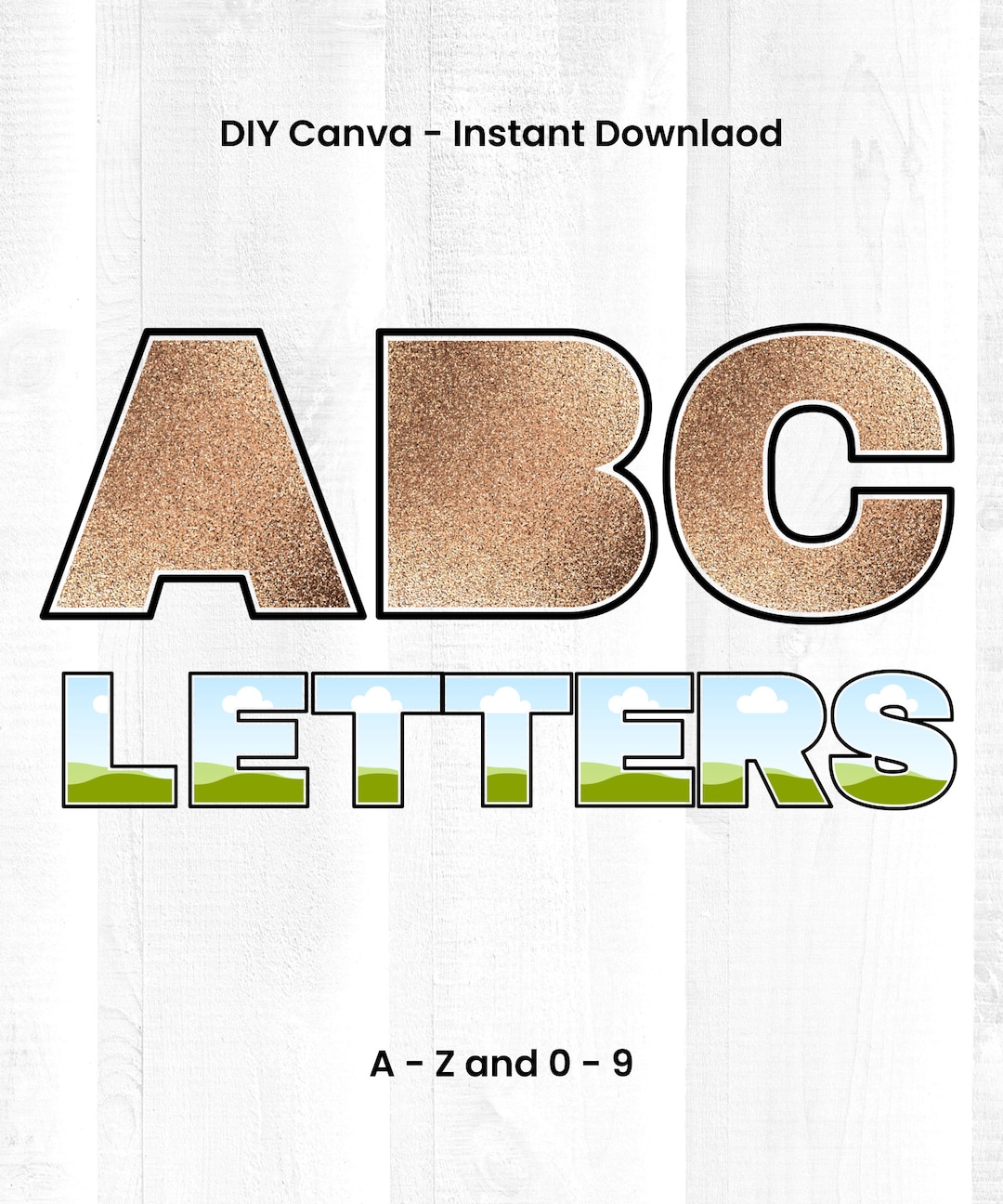 DIY Alphabets and Numbers on Canva. Easy Drag and Drop Alphabet and ...