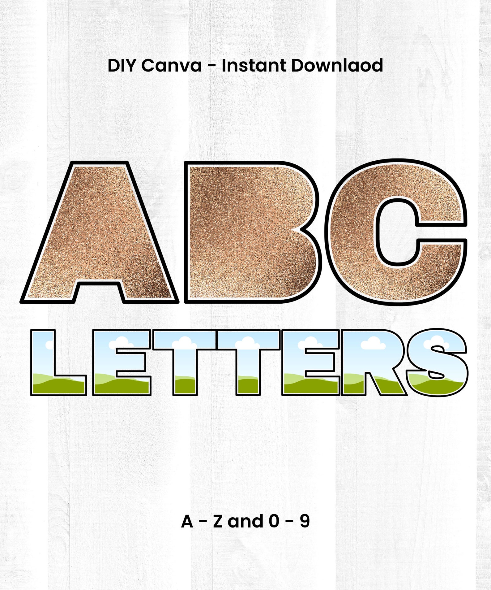 DIY Alphabets and Numbers on Canva. Easy Drag and Drop Alphabet and ...