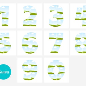 Easy Drag and Drop 0-9 Number Photo Collage - DIY on Canva. Easy Drag ...