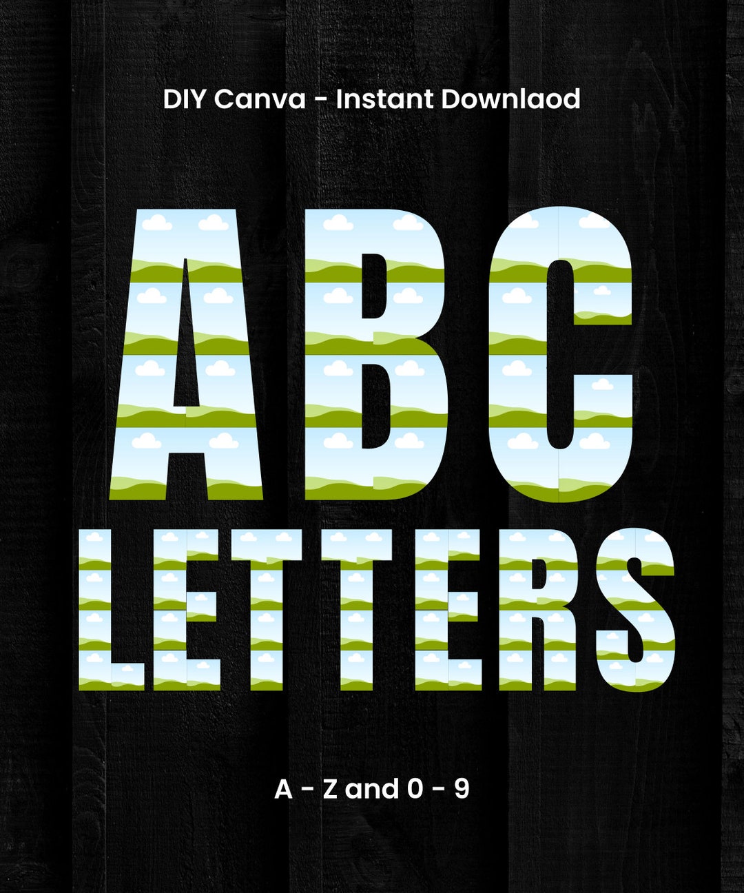 DIY Alphabets and Numbers on Canva. Easy Drag and Drop Alphabet and ...