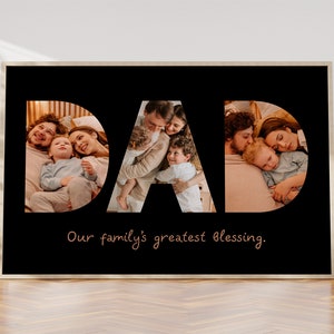 DAD Photo Frame, Dad Photo Collage Montage, Personalized DAD Frame, DAD ...