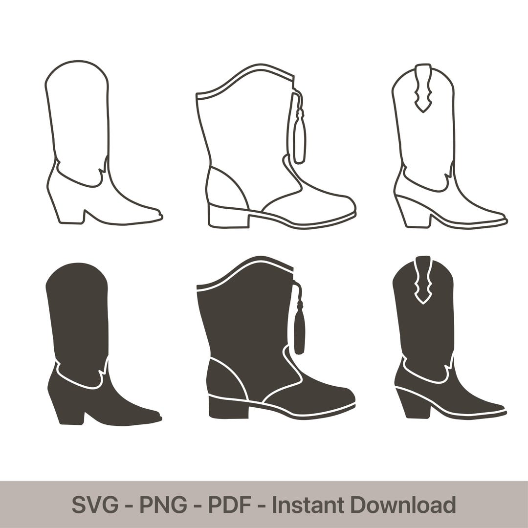 Drill Dance Boots SVG Bundle PNG PDF | Drill Team Silhouettes Clipart ...