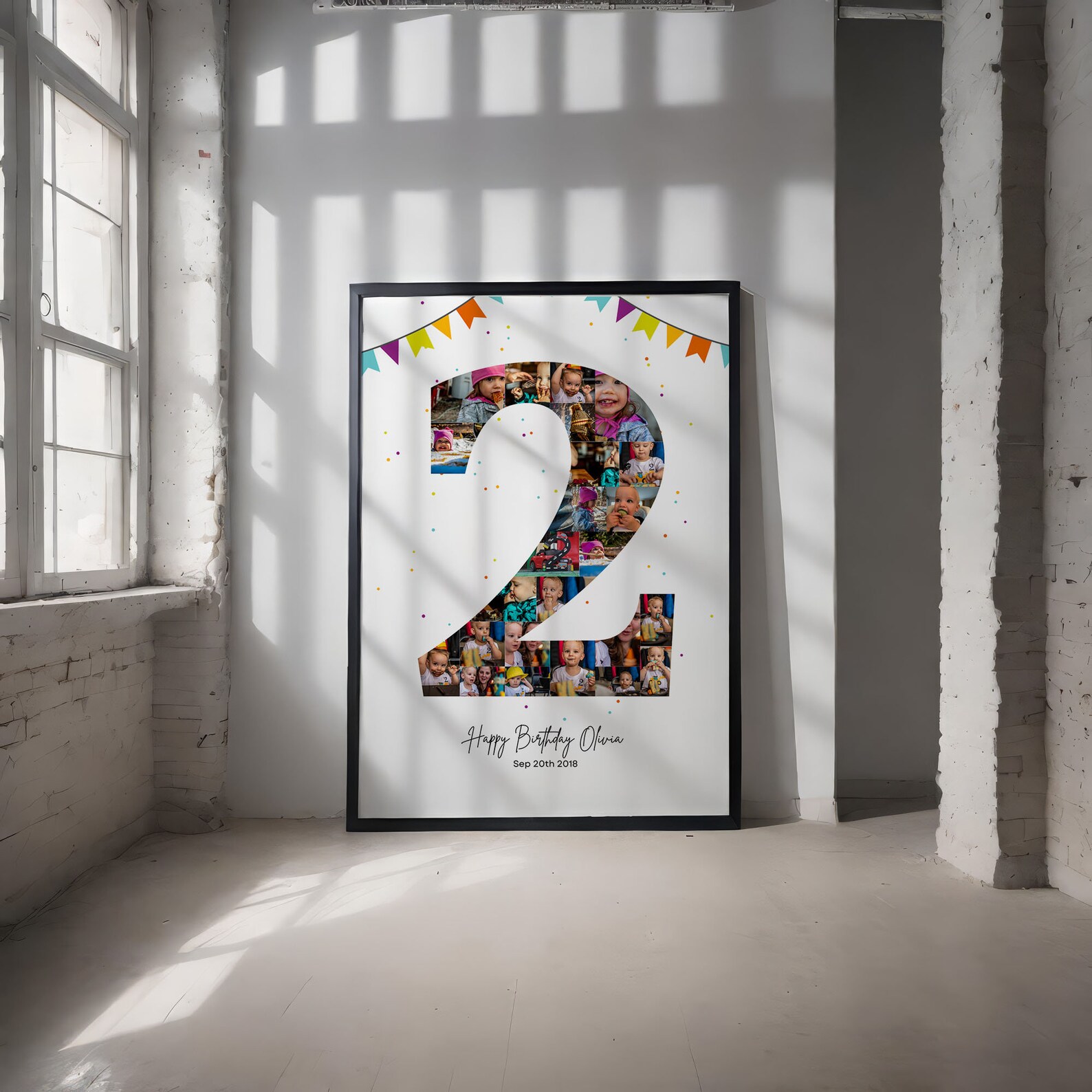 2nd Year Birthday Photo Collage Easy Drag and Drop - DIY on Canva ...