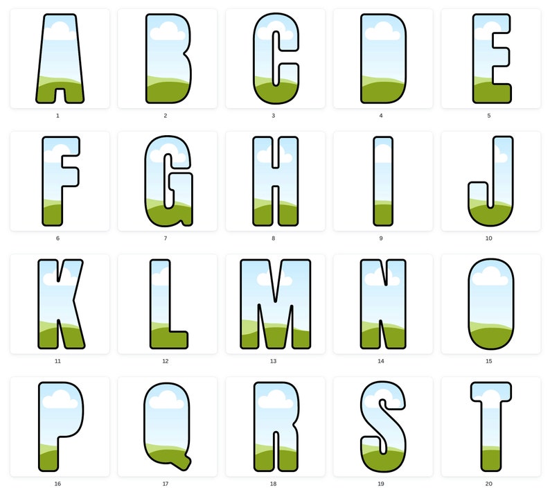 DIY Alphabets and Numbers on Canva. Easy Drag and Drop Alphabet and ...