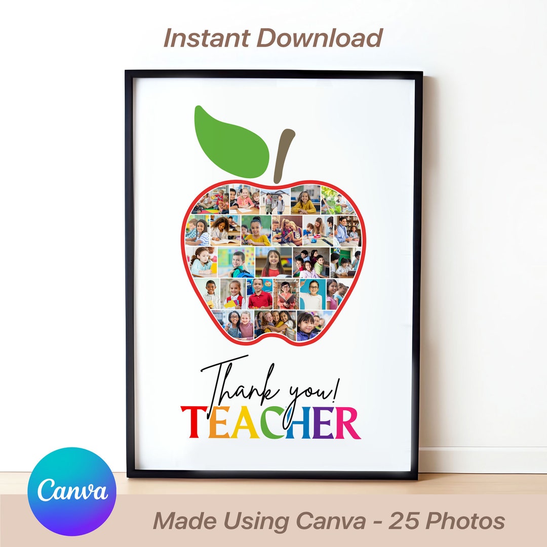 Easy Drag and Drop Thank You Teacher Photo Collage - DIY on Canva ...