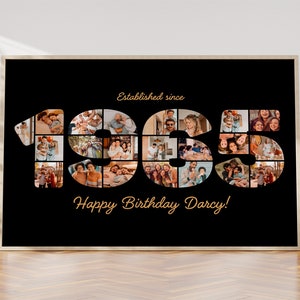 Personalized 1965 Birthday Poster | Vintage Photo Collage | 59th ...