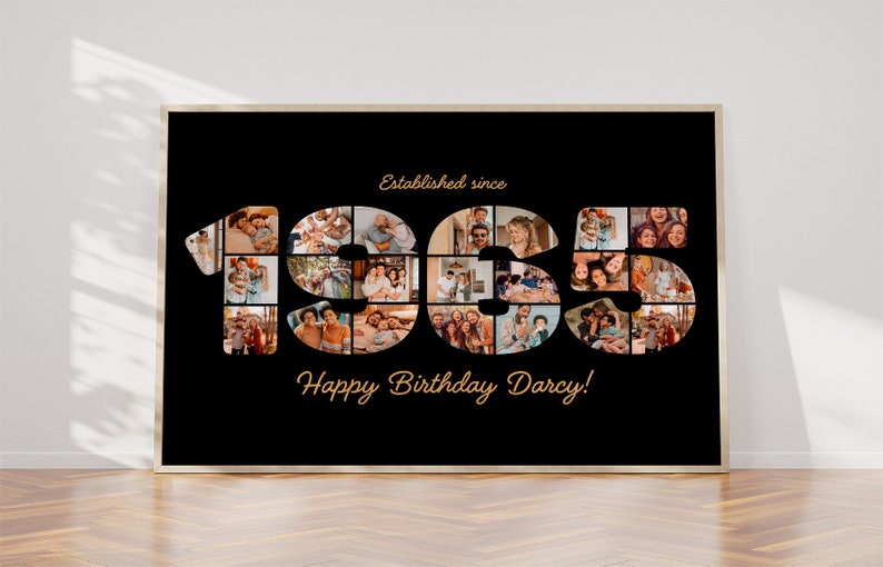 Personalized 1965 Birthday Poster | Vintage Photo Collage | 59th ...