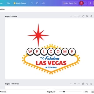Editable Canva Las Vegas Sign Blank - Clipart / Digital Graphic Design ...