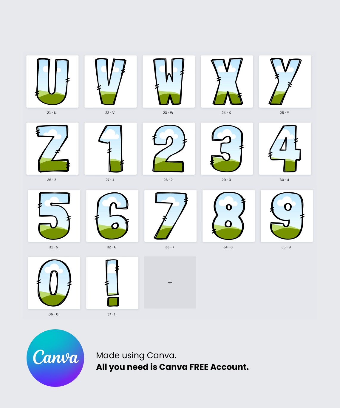 DIY Doodle Letters on Canva. Easy Drag and Drop Alphabet and - Etsy