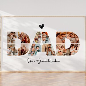DAD Photo Frame, Dad Photo Collage Montage, Personalized DAD Frame, DAD ...
