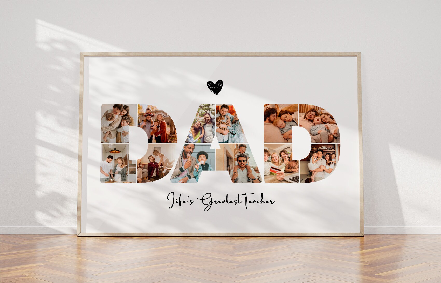 DAD Photo Frame, Dad Photo Collage Montage, Personalized DAD Frame, DAD ...
