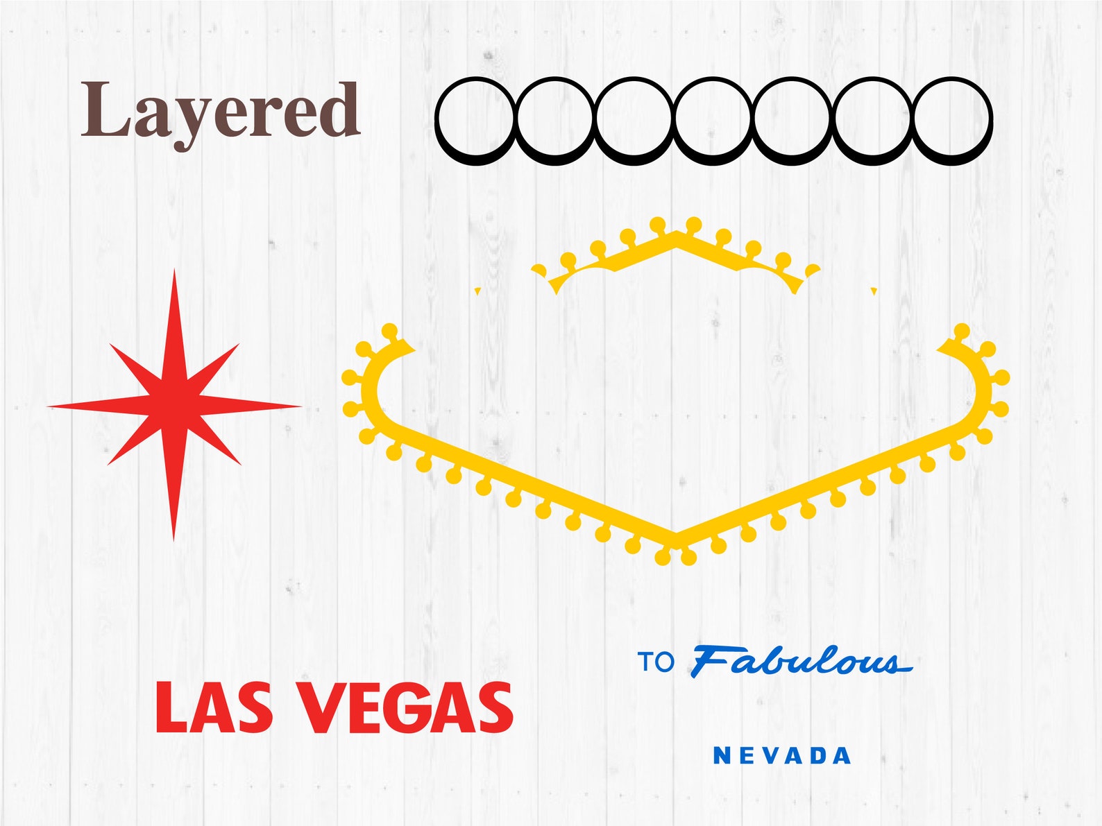 Las Vegas Sign Blank Clipart / Cutting Files Svg Png Jpg Dxf - Etsy UK