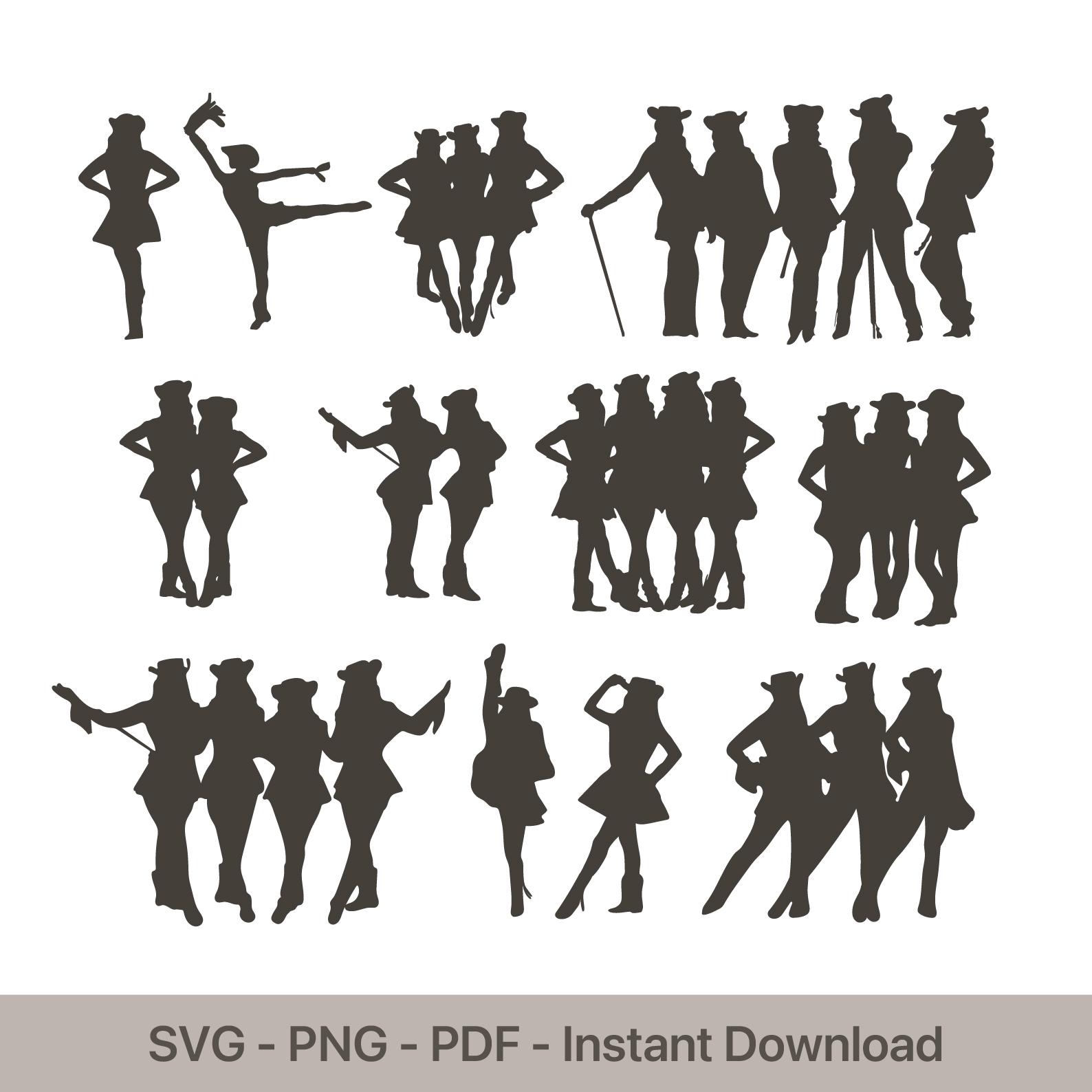 Drill Dance SVG Bundle PNG PDF | Drill Team Silhouettes Clipart ...
