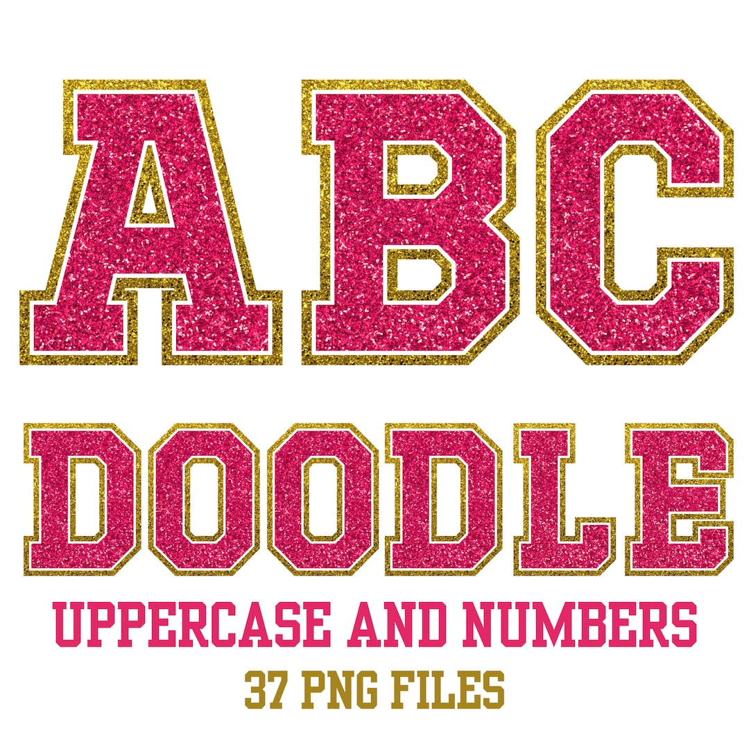 Varsity Sports Jersey Letters Transparent PNG Letters Doodle Alphabet ...
