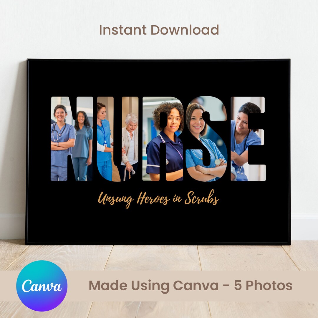 Nurse Appreciation Photo Collage Print - Heartfelt Thank You Gift for ...