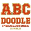 Varsity Sports Jersey Letters Transparent PNG Letters Doodle Alphabet ...