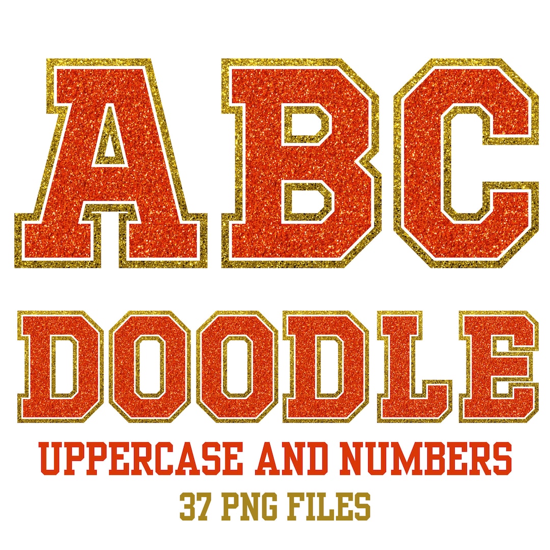 Varsity Sports Jersey Letters Transparent PNG Letters Doodle Alphabet ...