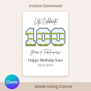 100th Birthday Sign: Celebrating the 100, Personalizable Picture ...