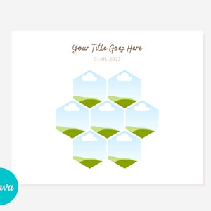 Honeycomb Photo Collage Template - DIY on Canva. 8x10 Photo Collage ...
