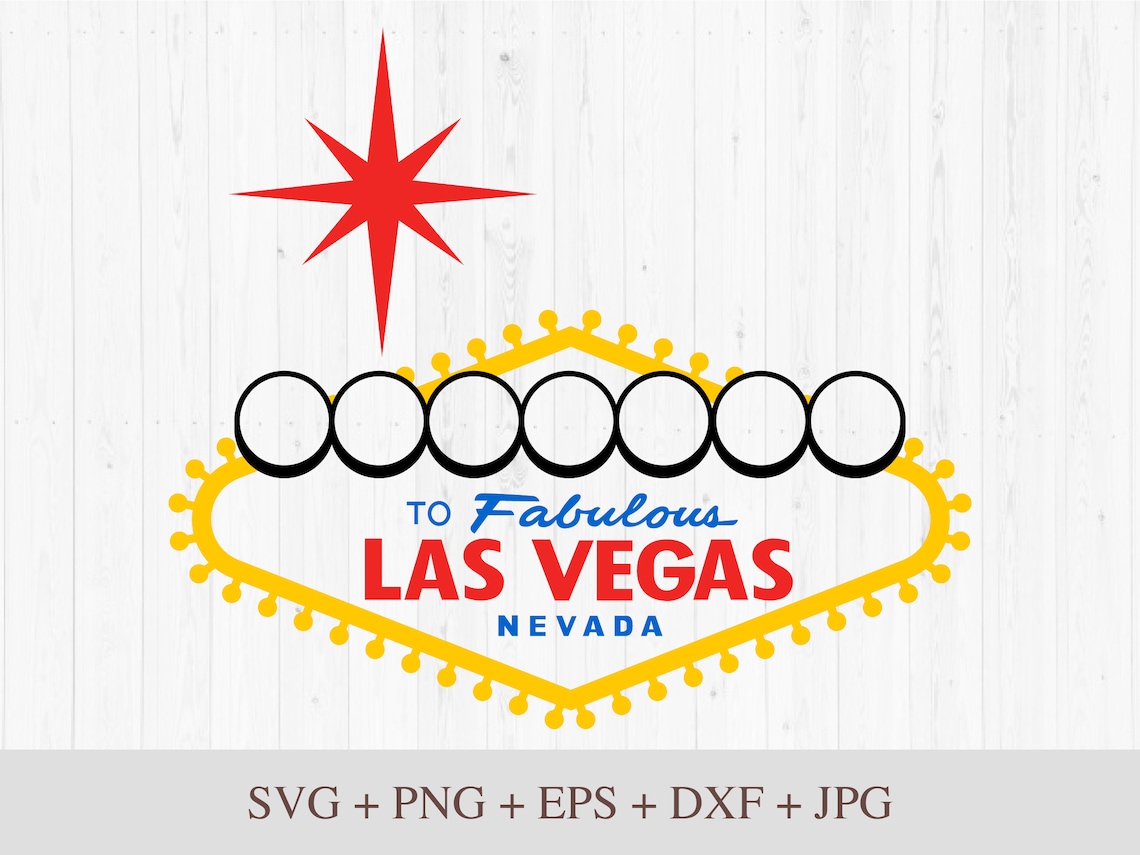 Las Vegas Sign Blank - Clipart / Cutting Files Svg Png Jpg Dxf Digital ...