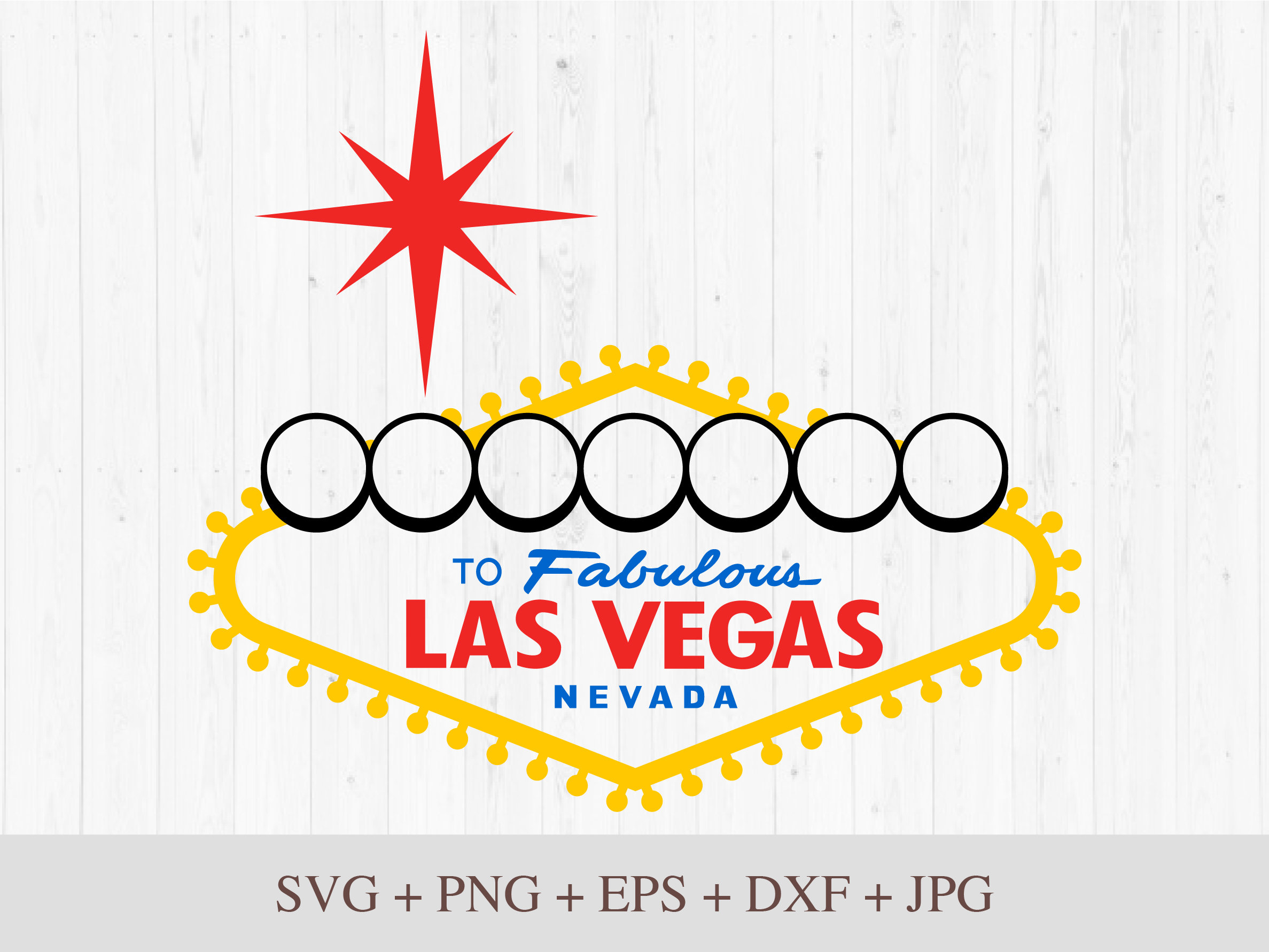 Las Vegas Sign Blank Clipart / Cutting Files Svg Png Jpg Dxf - Etsy Israel