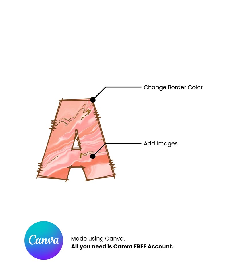 DIY Doodle Letters on Canva. Easy Drag and Drop Alphabet and - Etsy