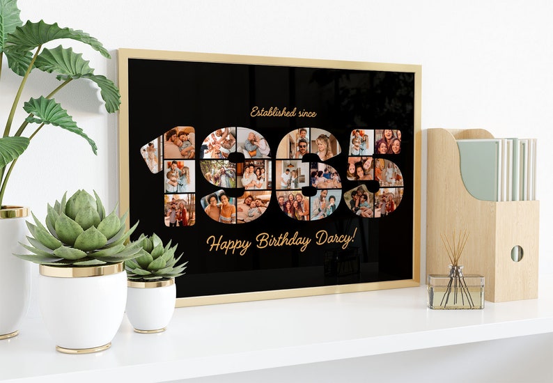 Personalized 1965 Birthday Poster | Vintage Photo Collage | 59th ...