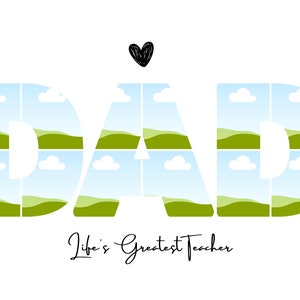 Editable DAD Photo Frame, Dad Photo Collage Montage, Personalized DAD ...