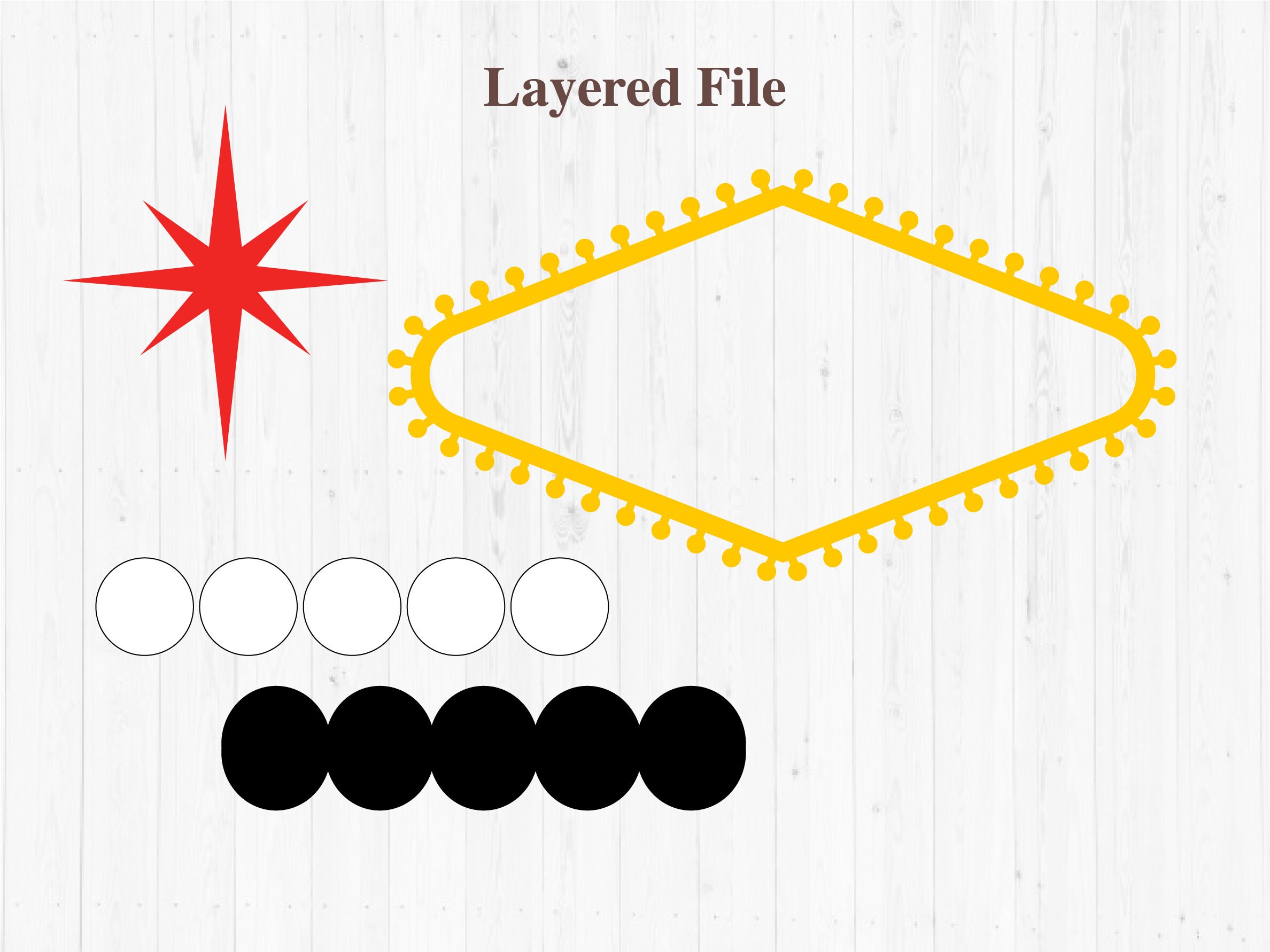 Las Vegas sign blank Transparent Clipart / Cutting Files Svg | Etsy