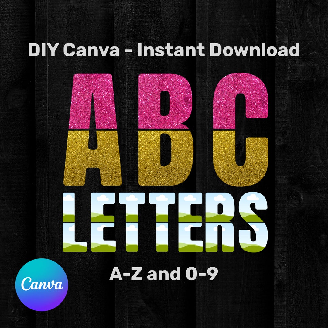 DIY Split Alphabets and Numbers on Canva. Easy Drag and Drop Alphabet ...