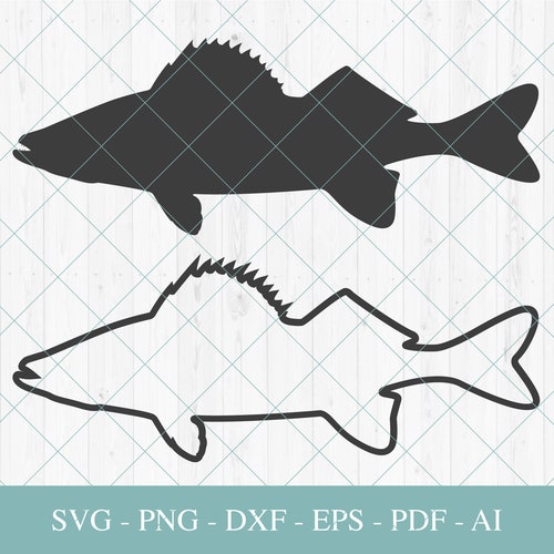 Walleye Fish SVG Walleye Instant Download SVG PNG Dxf Jpg - Etsy Canada