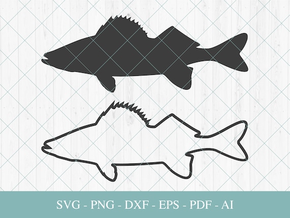 Walleye Fish SVG Walleye Instant Descargar SVG PNG dxf jpg | Etsy