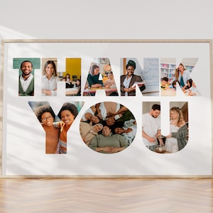 Editable Heartfelt Thank You Photo Collage Print Appreciation Gift for ...