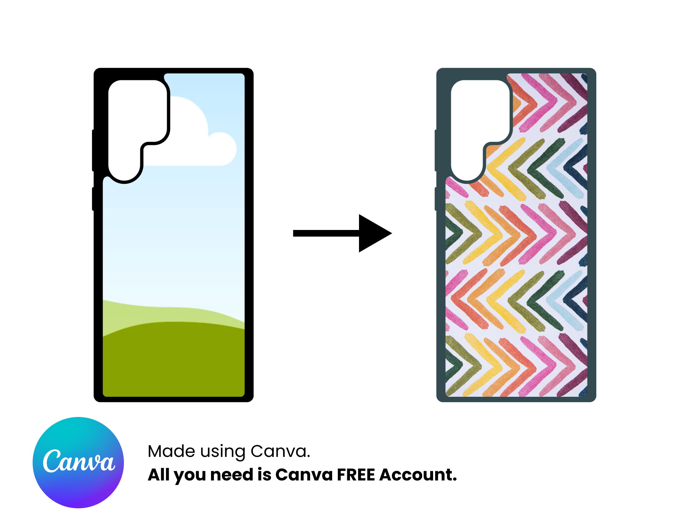 24 Samsung Phone Case Canva Mockup, Sublimation Samsung Case Mock Up ...