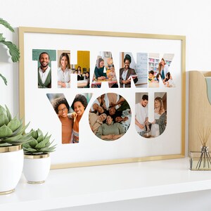 Editable Heartfelt Thank You Photo Collage Print Appreciation Gift for ...