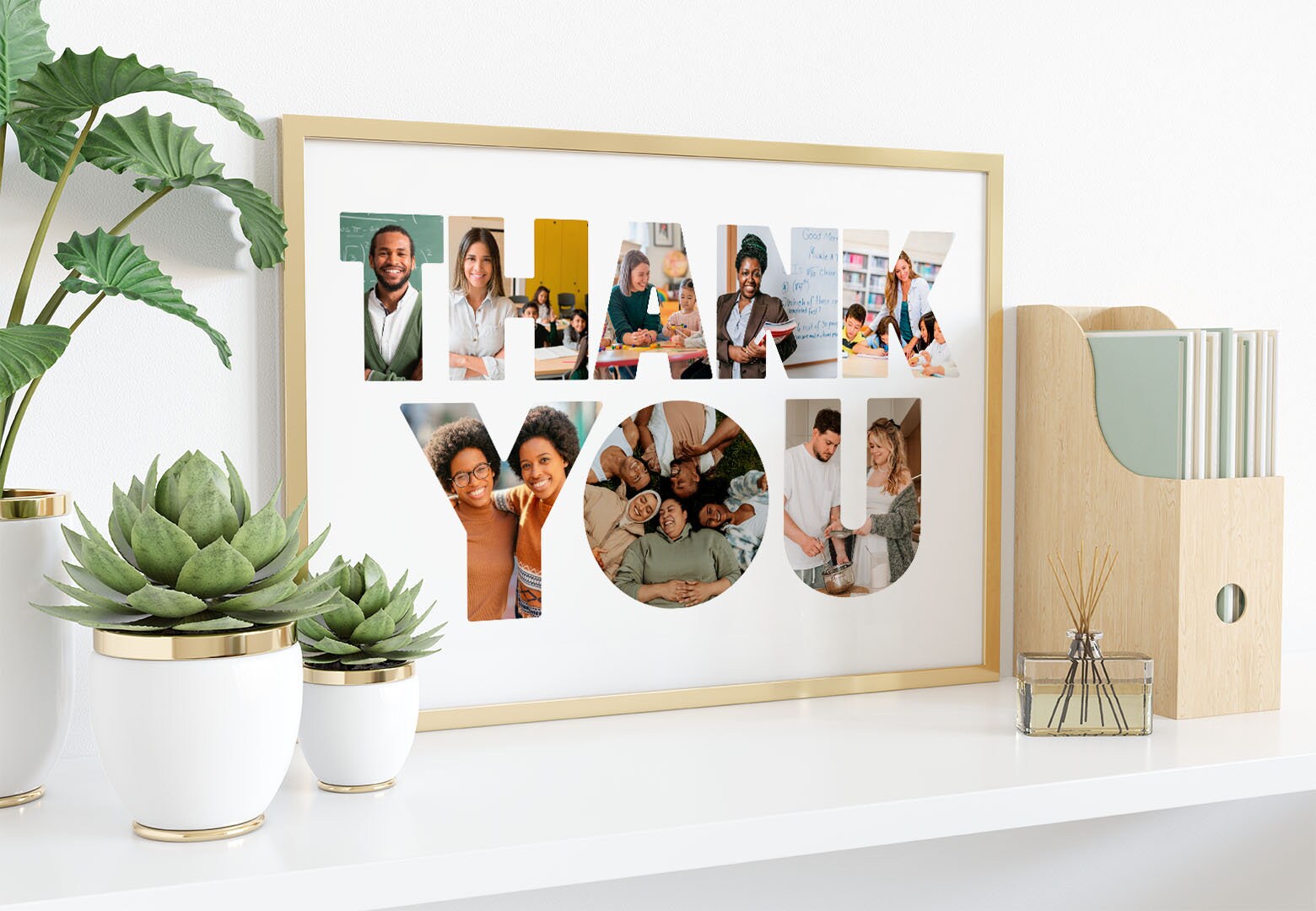 Heartfelt Thank You Photo Collage Print - Appreciation Gift for Mentor ...