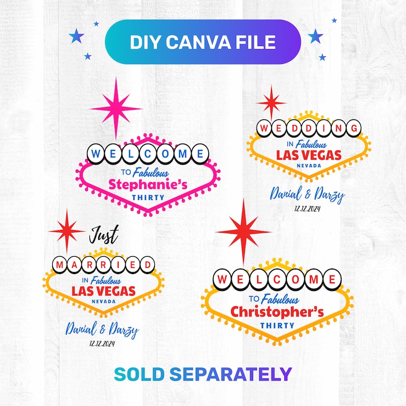 Las Vegas Sign Blank - Clipart / Cutting Files Svg Png Jpg Dxf Digital ...