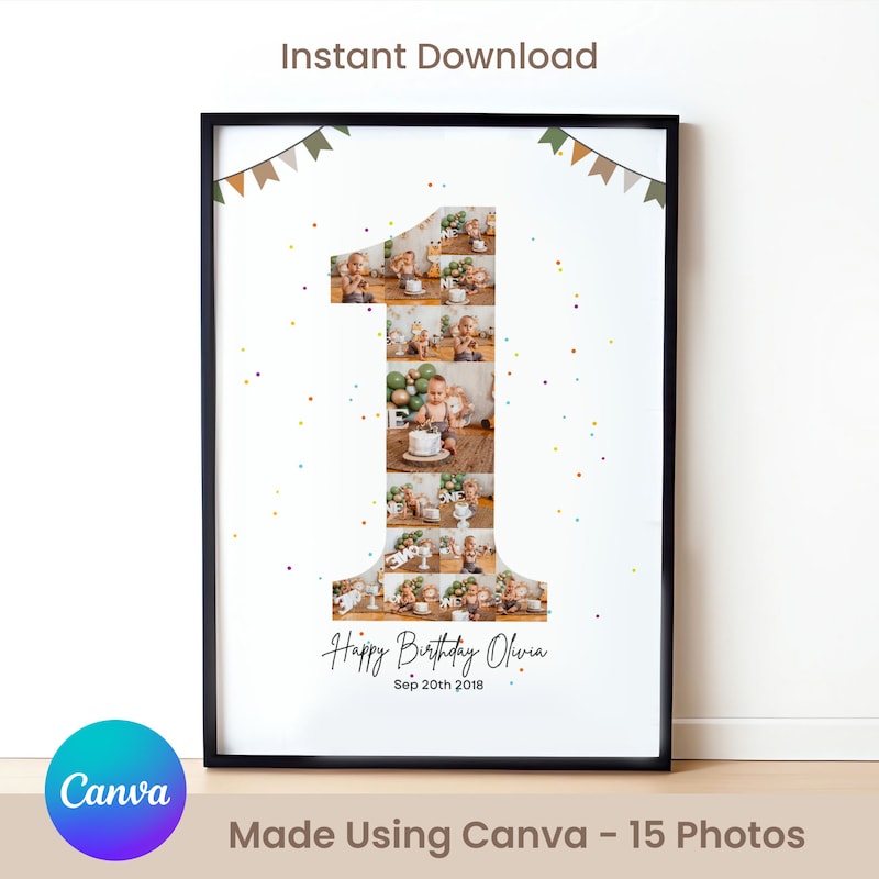 First Birthday Poster - Etsy