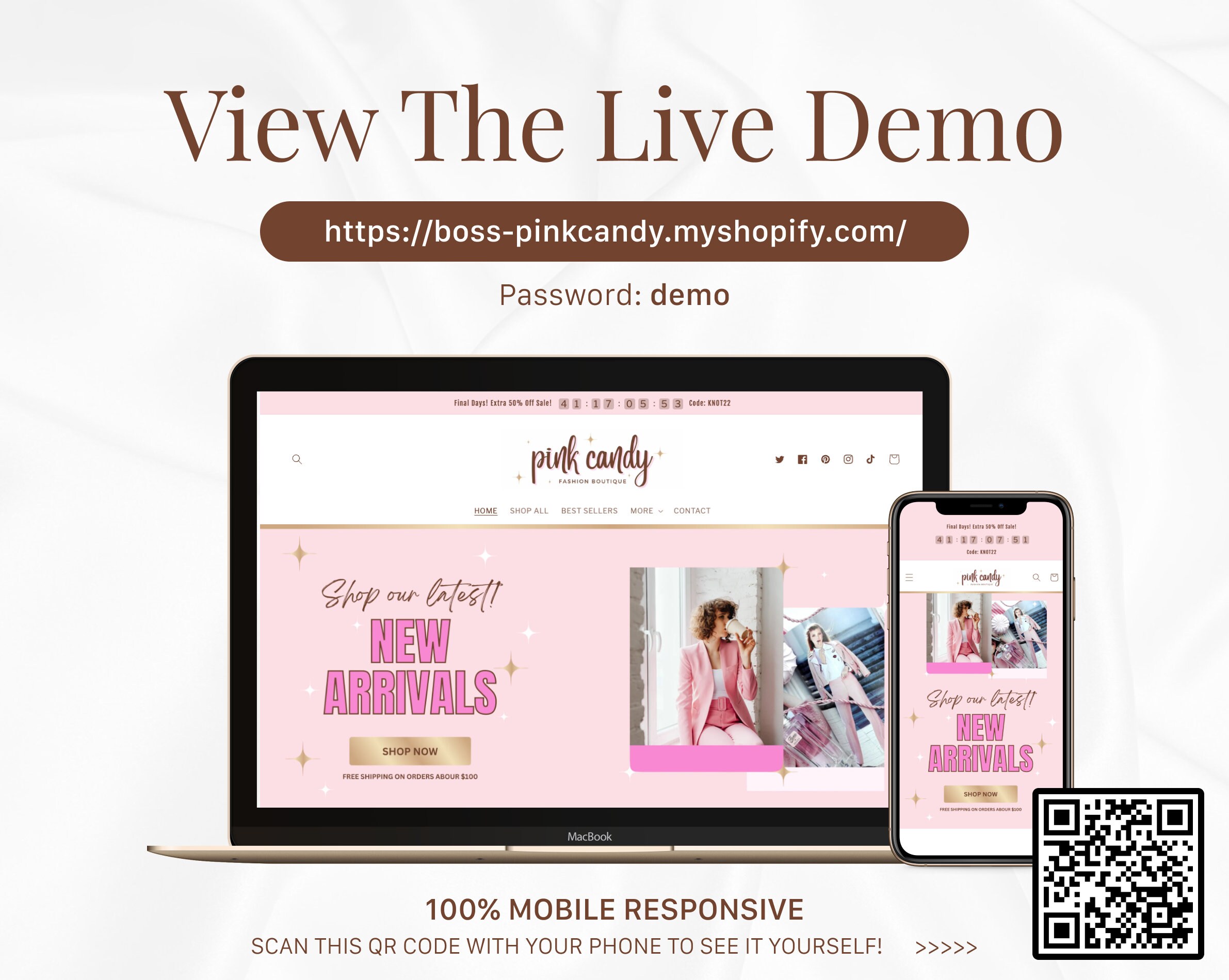 Pink Fashion Boutique Shopify Theme - Feminine and Minimal Design ...