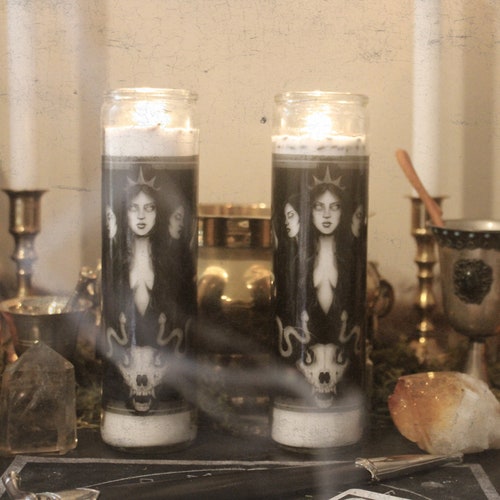 Hecate Altar Candle 6x3 Pillar Hekate Candle Ritual Candle | Etsy