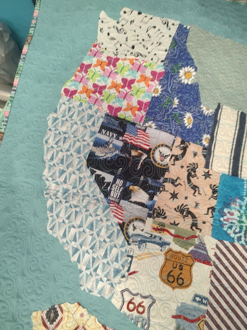 Homemade Quilted USA Map - Etsy