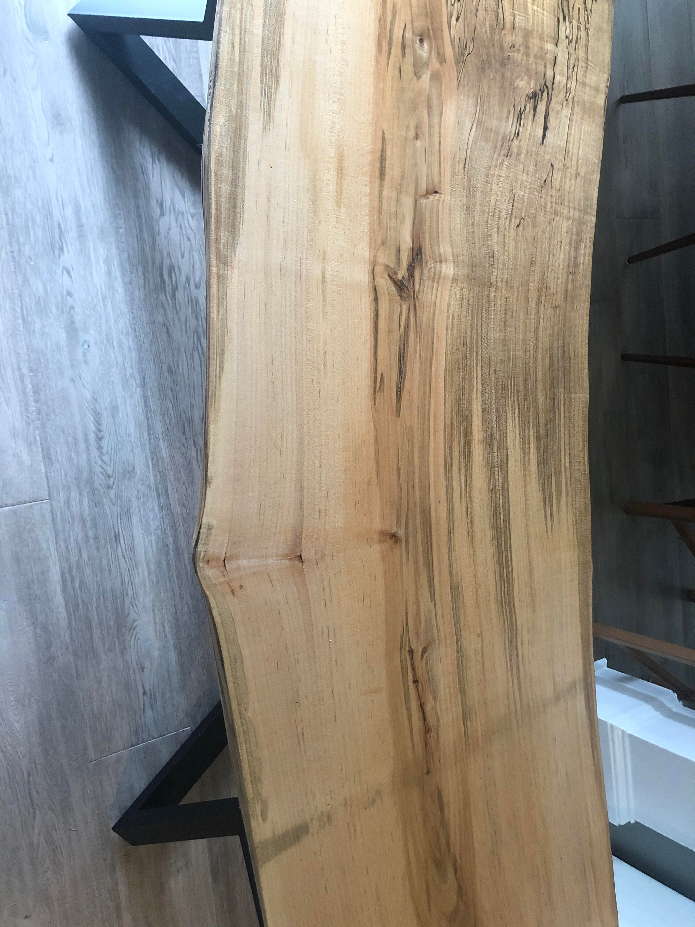 Reclaimed Maple Live Edge Desk - Etsy